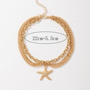 Jewelry | Boho Starfish Design Anklet Ankle Bracelet | Poshmark
